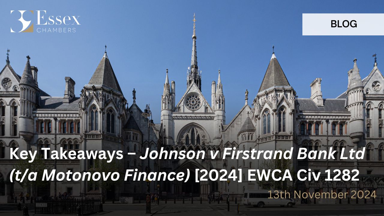 Key Takeaways – Johnson v Firstrand Bank Ltd (t/a Motonovo Finance ...